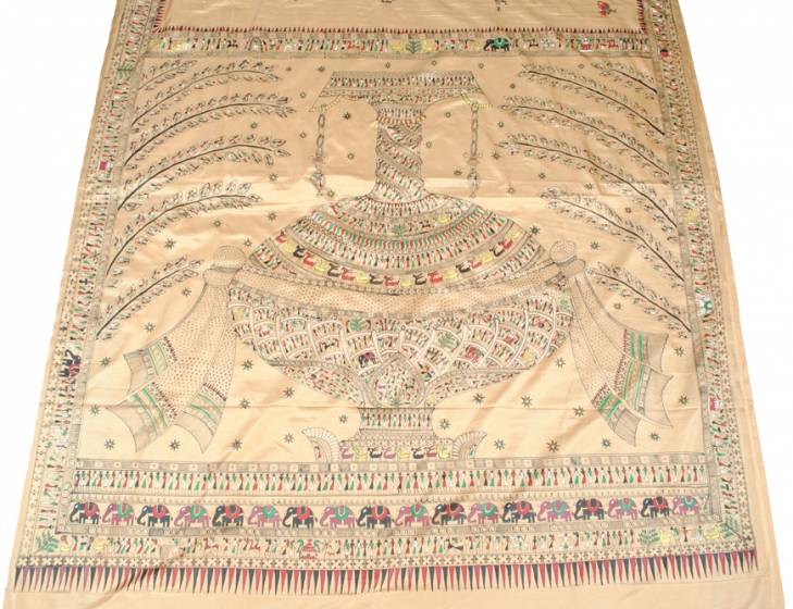 Purna Kumbha Design with Tribal Border Saree online | Handloom Sarees